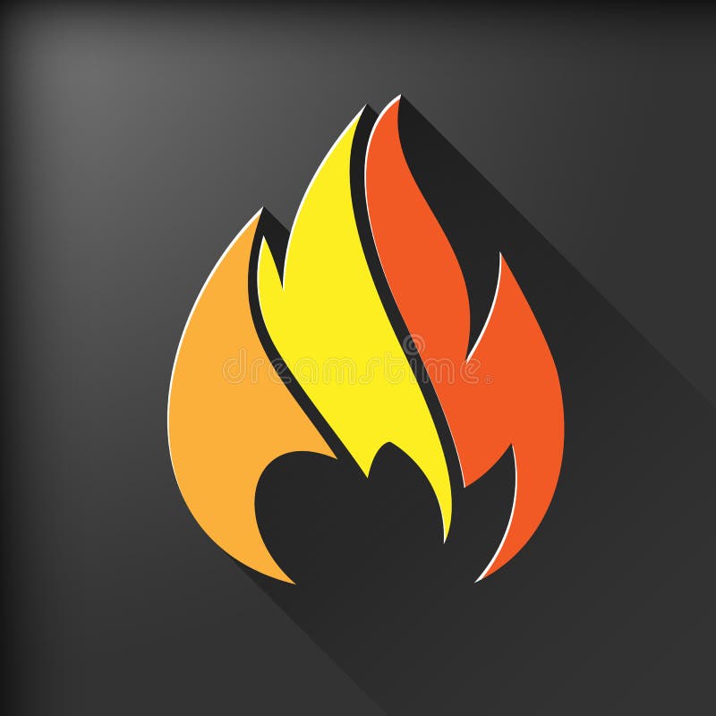 Simbolo di fuoco illustrazione vettoriale. Illustrazione di luce - 96773657