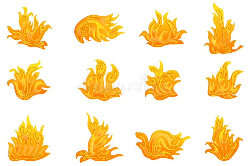 Simbolo Di Fuoco Vettoriale Illustrazione Vettoriale - Illustrazione di ...