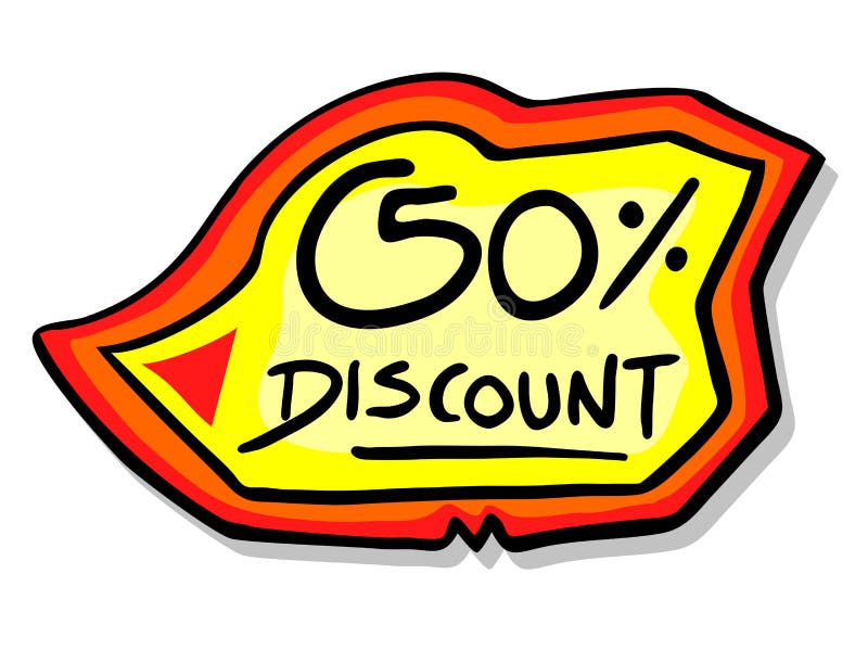 Simbolo di sconto illustrazione vettoriale. Illustrazione di documento ...