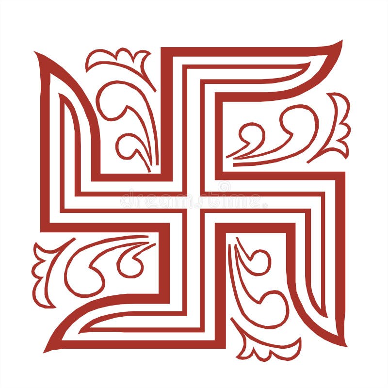 Simbolo Di Swastik in Decorazione Illustrazione Vettoriale ...