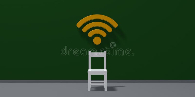 Simbolo Di Wifi E Della Sedia Illustrazione di Stock - Illustrazione di ...