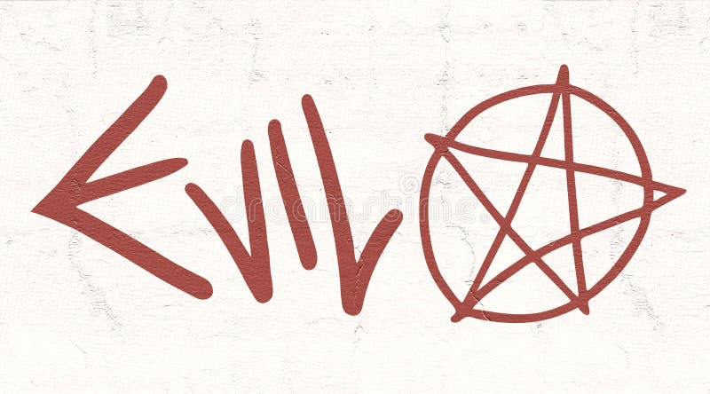 Simbolo diabolico illustrazione di stock. Illustrazione di segno - 82003424