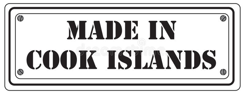 Simbolo Fatto in Cuoco Islands Illustrazione Vettoriale - Illustrazione ...