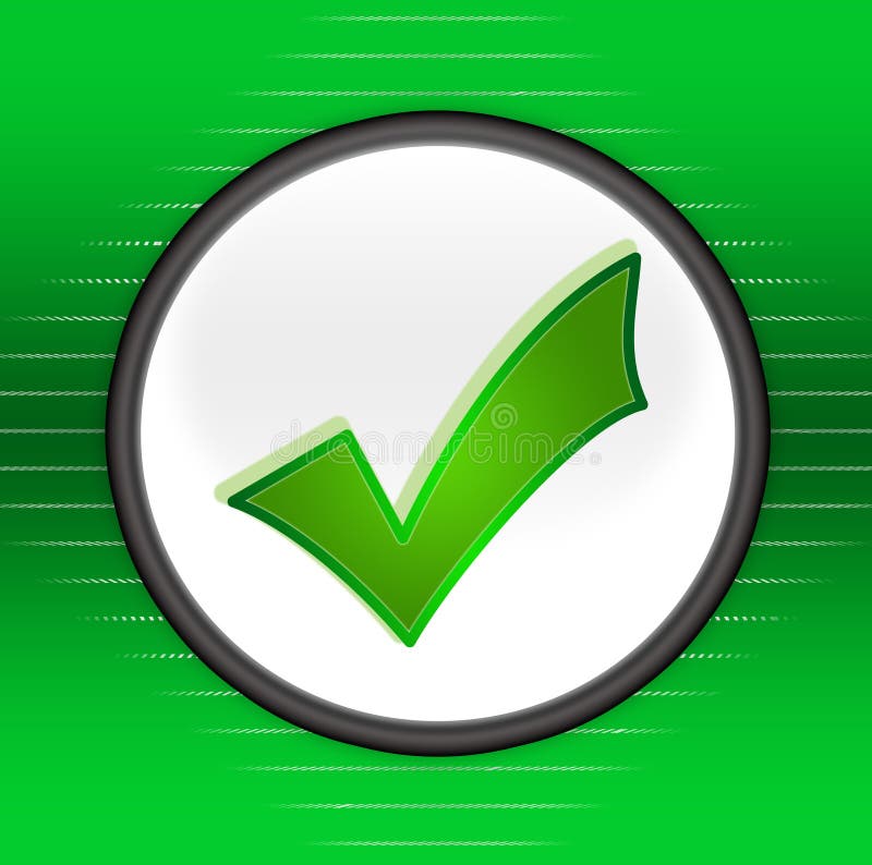 Simbolo giusto illustrazione di stock. Illustrazione di segno - 10543328