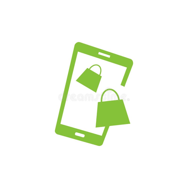 Simbolo Mobile Di Tecnologia Di Acquisto Online Illustrazione ...