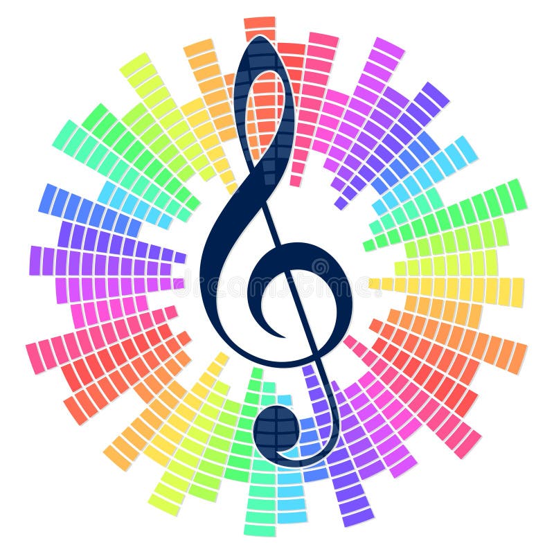 Simbolo Musicale Con Scala Sonora Illustrazione Vettoriale ...