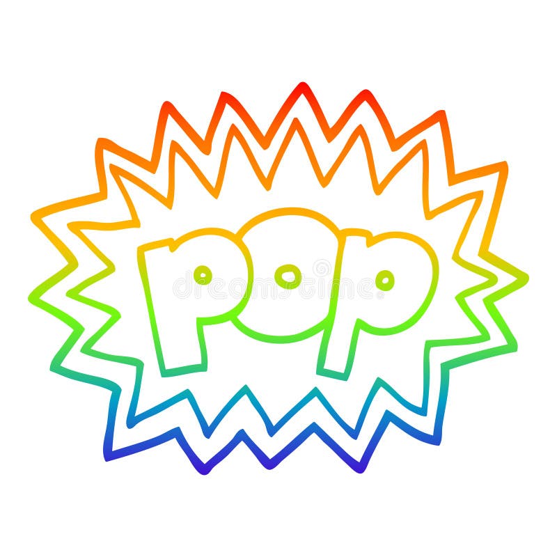 Simbolo Pop Di Disegno a Gradiente Arcobaleno Creativo Illustrazione ...