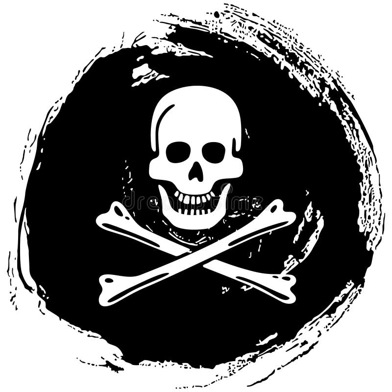 Simbolo pirata Jolly Roger illustrazione di stock. Illustrazione di ...