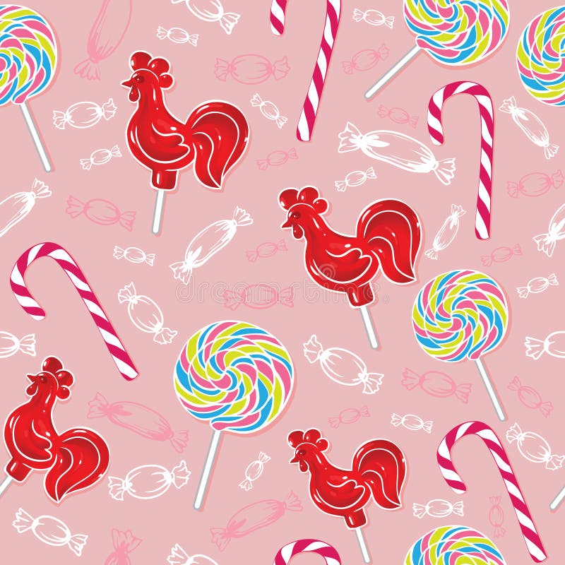 Simbolo Rosso Del Gallo Dell'anno Illustrazione Vettoriale ...