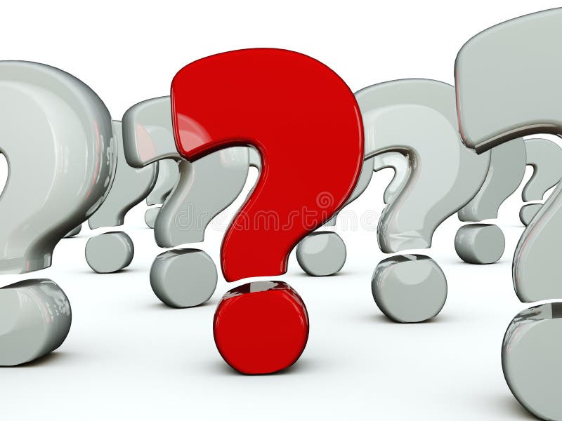 Punto interrogativo rosso illustrazione di stock. Illustrazione di ...