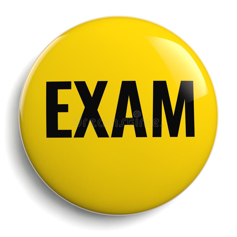 Simbolo Rotondo Rosso Dell'esame Isolato Illustrazione di Stock ...