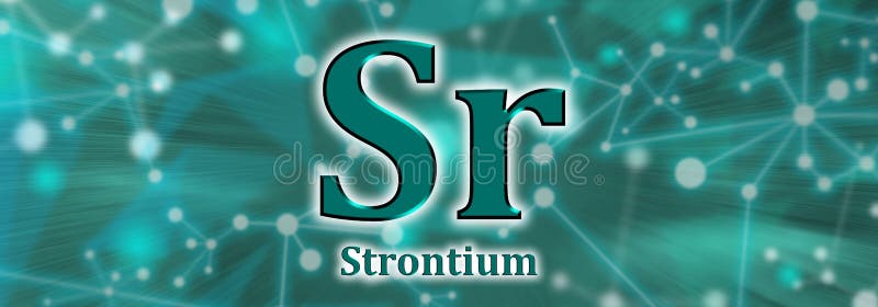 Elemento Chimico Strontium Sr Segno Di Stronzio Con Numero Atomico ...