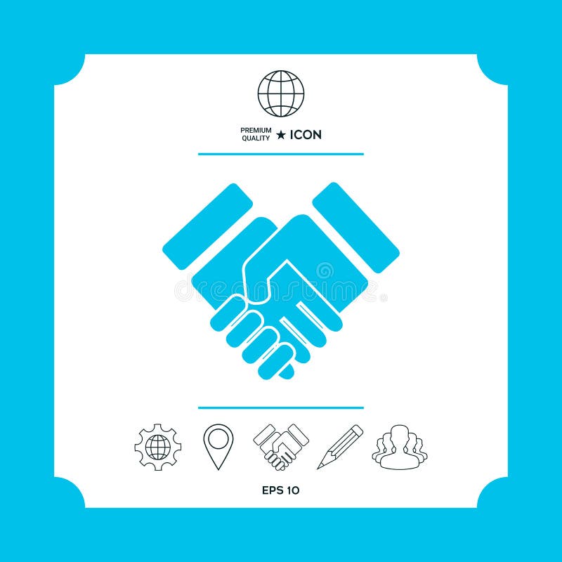 Simbolo Stilizzato Della Stretta Di Mano Illustrazione Vettoriale ...