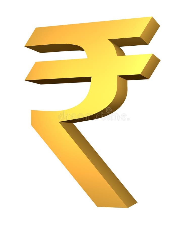Simbolo Ufficiale Della Rupia Illustrazione di Stock - Illustrazione di ...