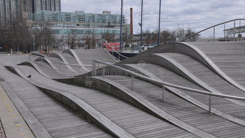 Simco Wave Deck at Toronto Waterfront of Lake Ontario - TORONTO, CANADA ...