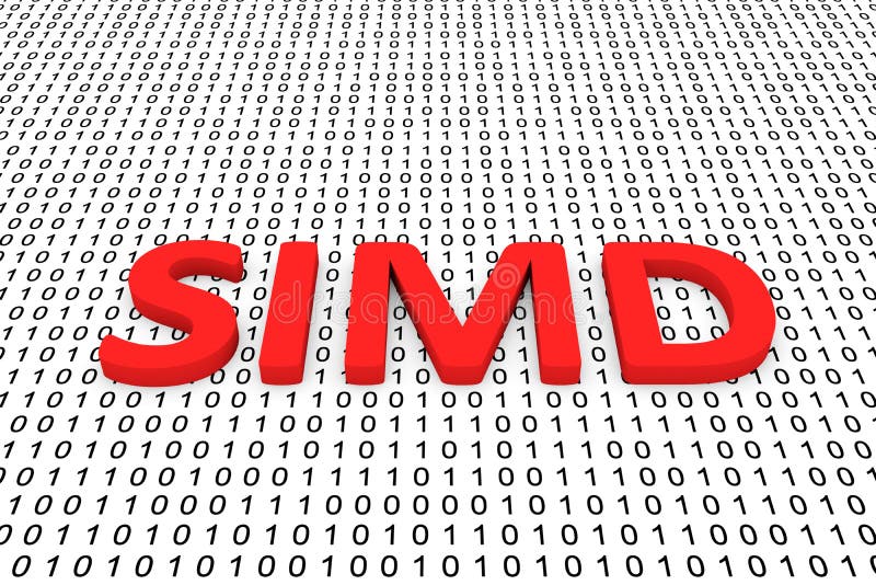 Simd stock abbildung. Illustration von code, mehrfach - 87333718