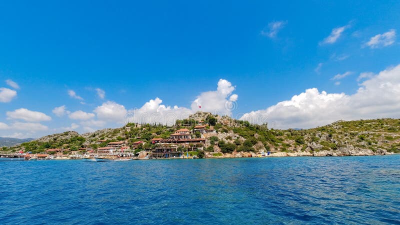 Simena castle stock image. Image of holiday, turkey - 255101153