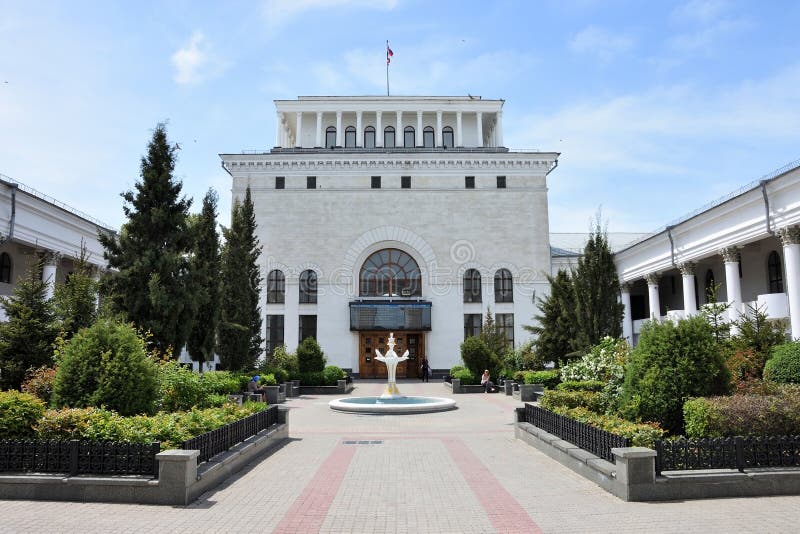 SIMFEROPOL, CRIMEA â€“ MAY 28, 2019: Railroad Station at the Simferopol ...