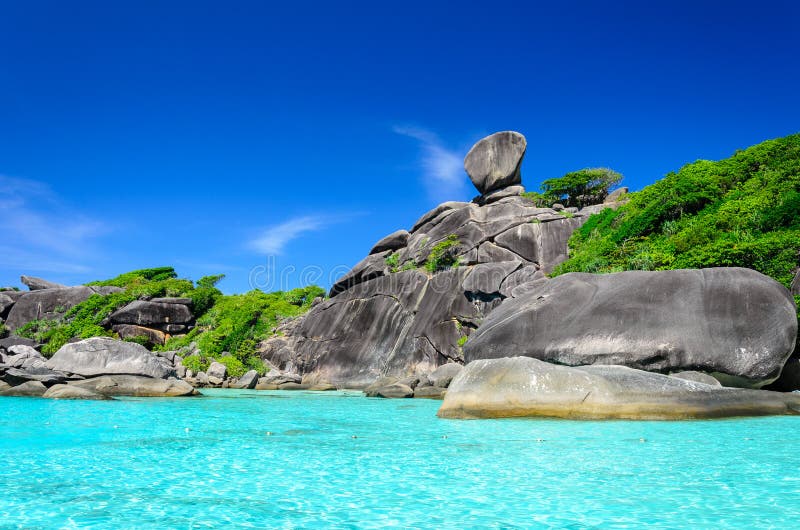 Beach and Waves at Similan National Park in Thailand Stock Image ...