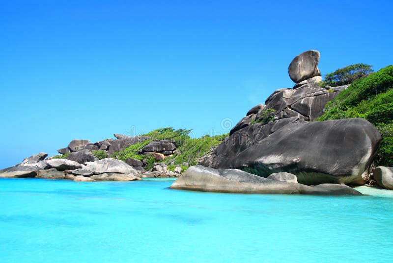 Similan Tropical Beach Island Stock Photo - Image of nature, recreation ...