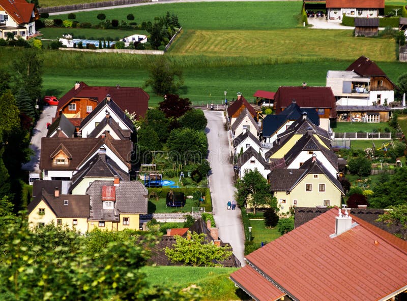 Similar House Roofs Over View Stock Image - Image of simple, landscape ...