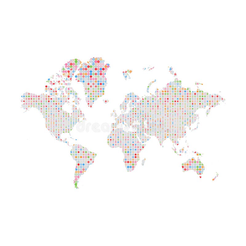 Similar Silhouette of World Map Big Data Pattern Stock Vector ...