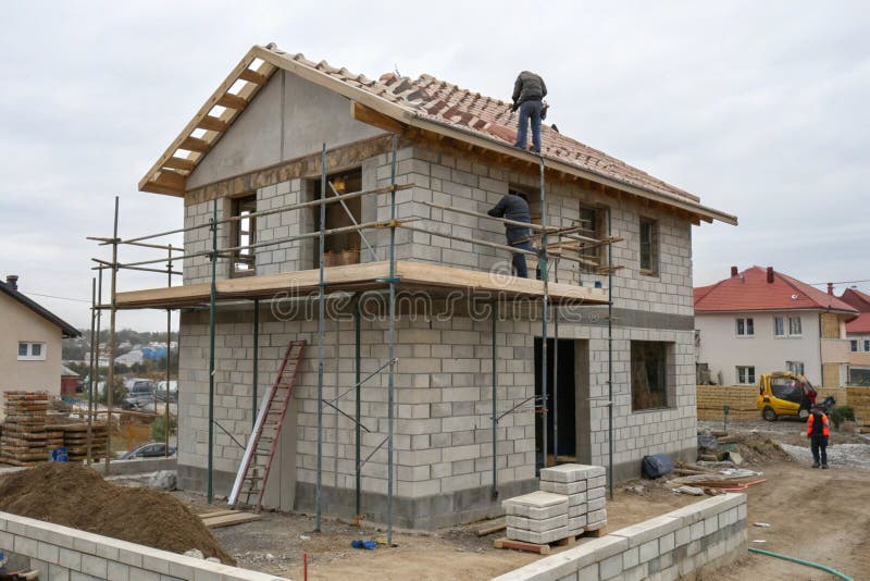 Aerated Concrete Block Structure Stock Illustrations – 70 Aerated ...