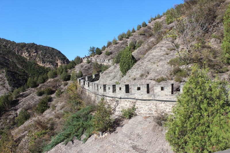 Simitai Part of Great Wall Summer Stock Photo - Image of asia, building ...