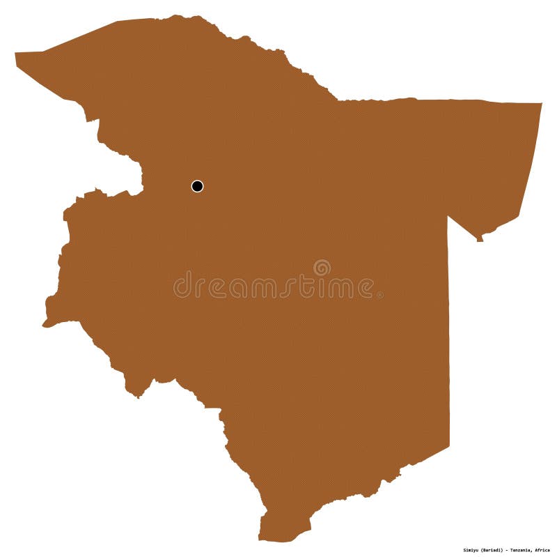 Simiyu, Region of Tanzania, on White. Pattern Stock Illustration ...