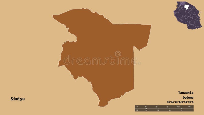Simiyu, Region of Tanzania, Zoomed. Pattern Stock Illustration ...