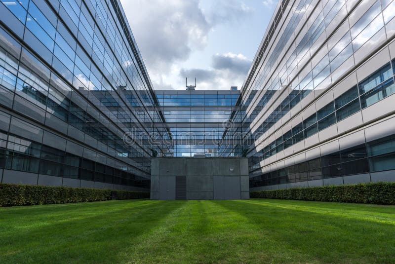 Clouds on Glass Building stock photo. Image of texture - 12676936