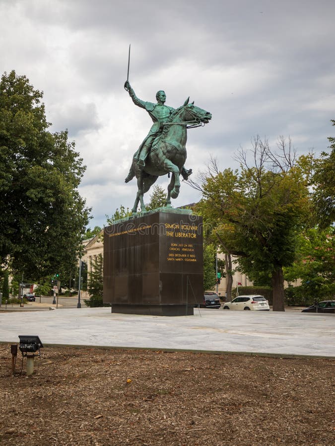 Simon Bolivar the Liberator Statue in Washington DC. Editorial ...