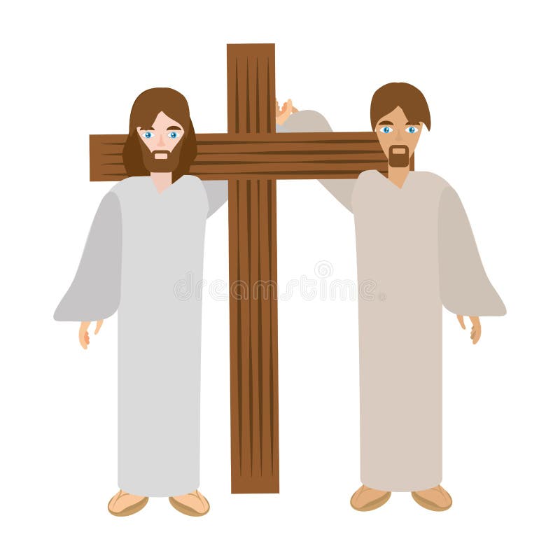 Jesus Carrying The Cross Cartoon