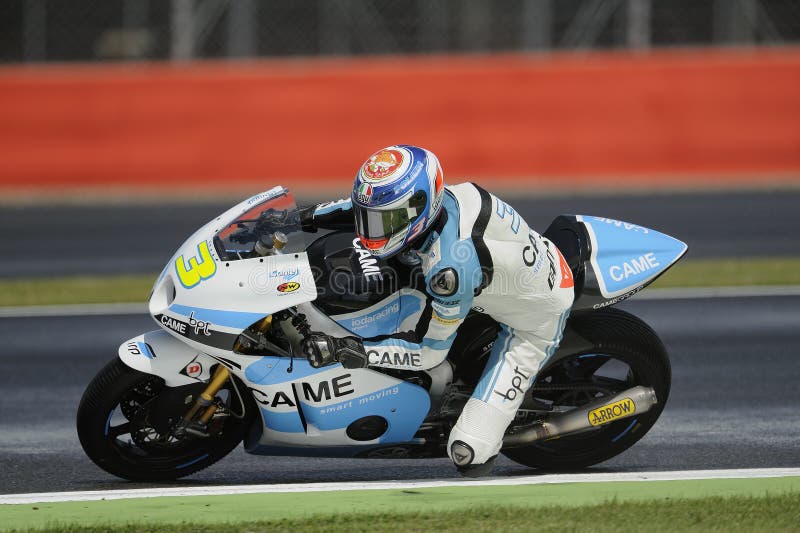 Simone corsi, moto 2, 2012 editorial stock image. Image of leathers ...