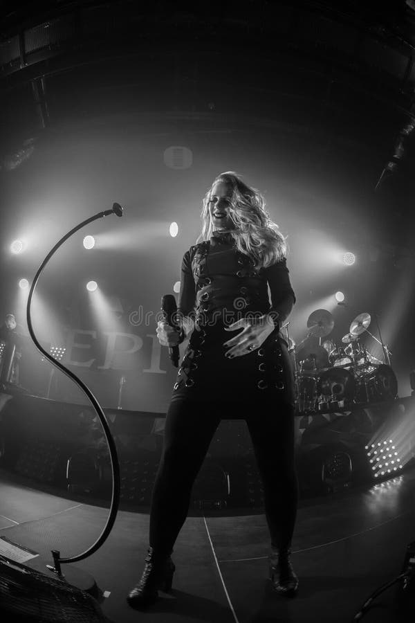 Simone Simons Performing on Stage, Krakow November 2017 Editorial Stock ...