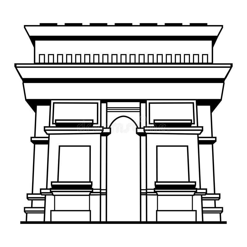 Simpang Lima Gumul Monument, Kediri, East Java, Indonesia. Vector ...