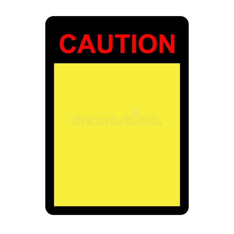 Simpe Vector Caution Blank Sign, Isolated on White Background Stock ...