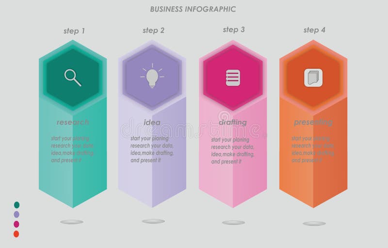 Simpel Infographic for Work Presentation Stock Illustration ...