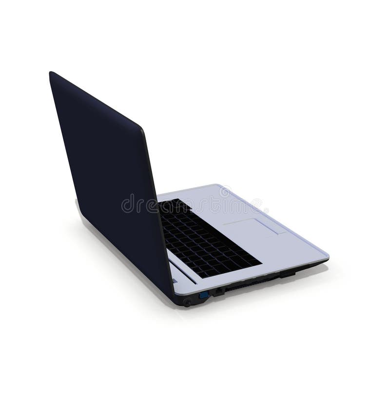 Simple 3d laptop stock illustration. Illustration of computer - 13606982