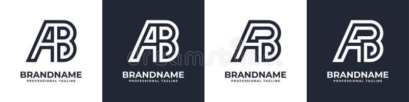 Simple AB Monogram Logo, Suitable for Any Business with AB or BA ...
