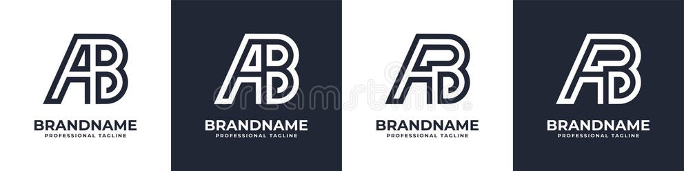 Simple AB Monogram Logo, Suitable for Any Business with AB or BA ...