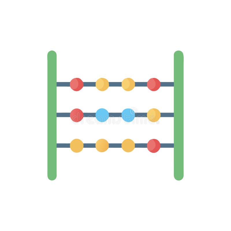 Simple Abacus Icon for School Use Stock Photo - Illustration of numbers ...