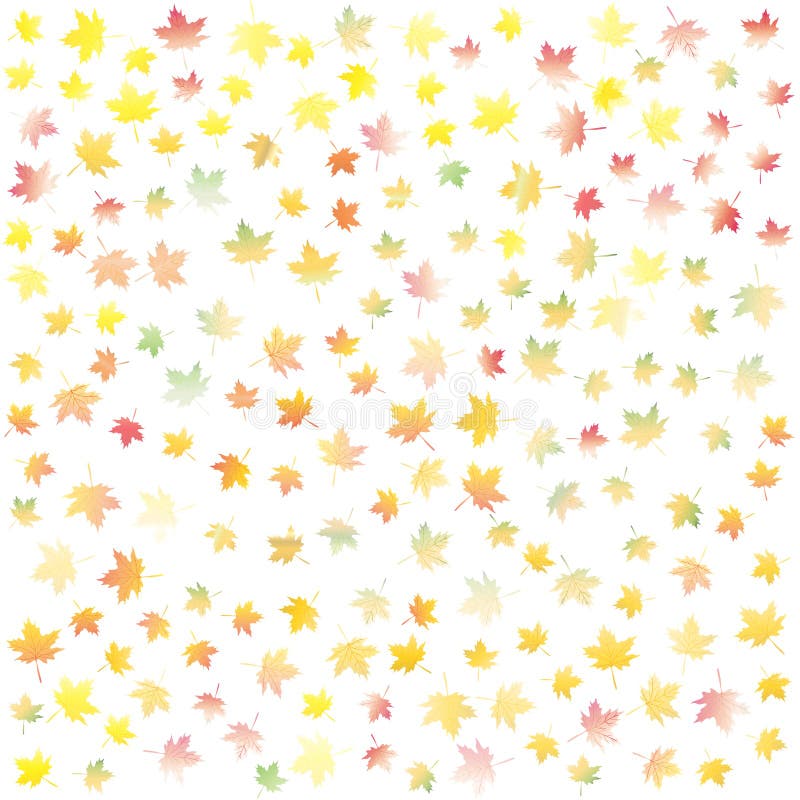 Simple Abstract Background with Autumn Maple Leaves. Vector ...