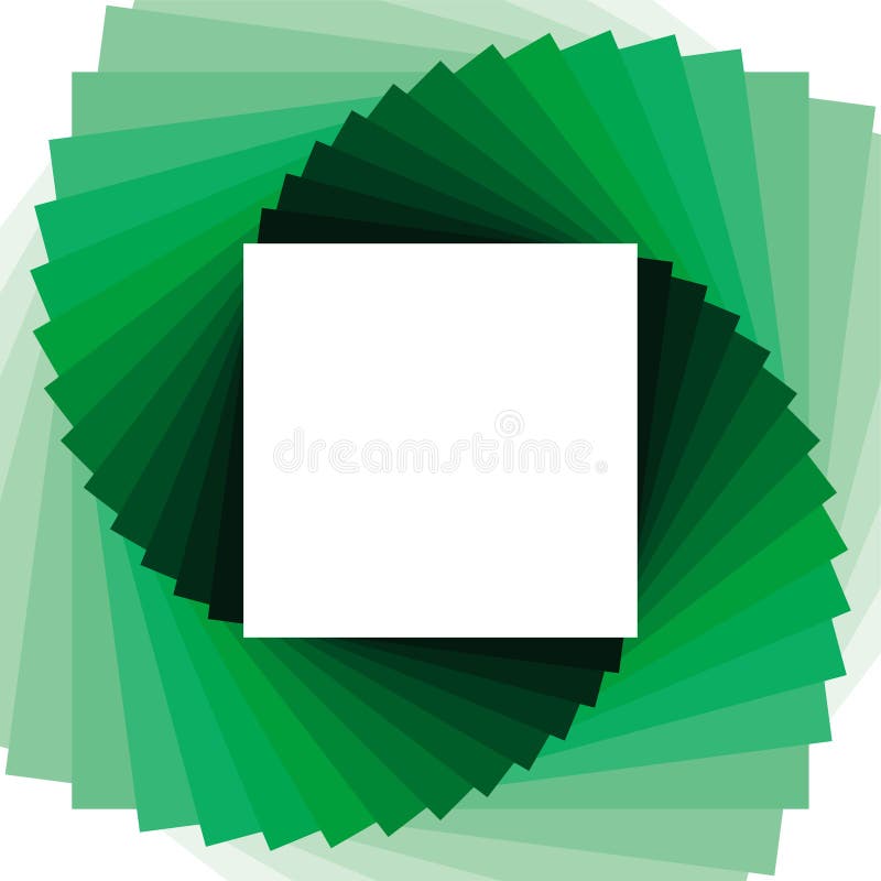 Green Square Frame Template with Sun Baubles and Blank Place for Text ...