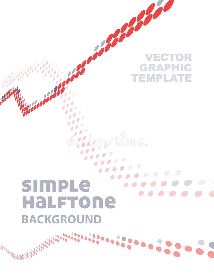 Simple Background with Red and Gray Halftone Lines. Vector Graphics ...