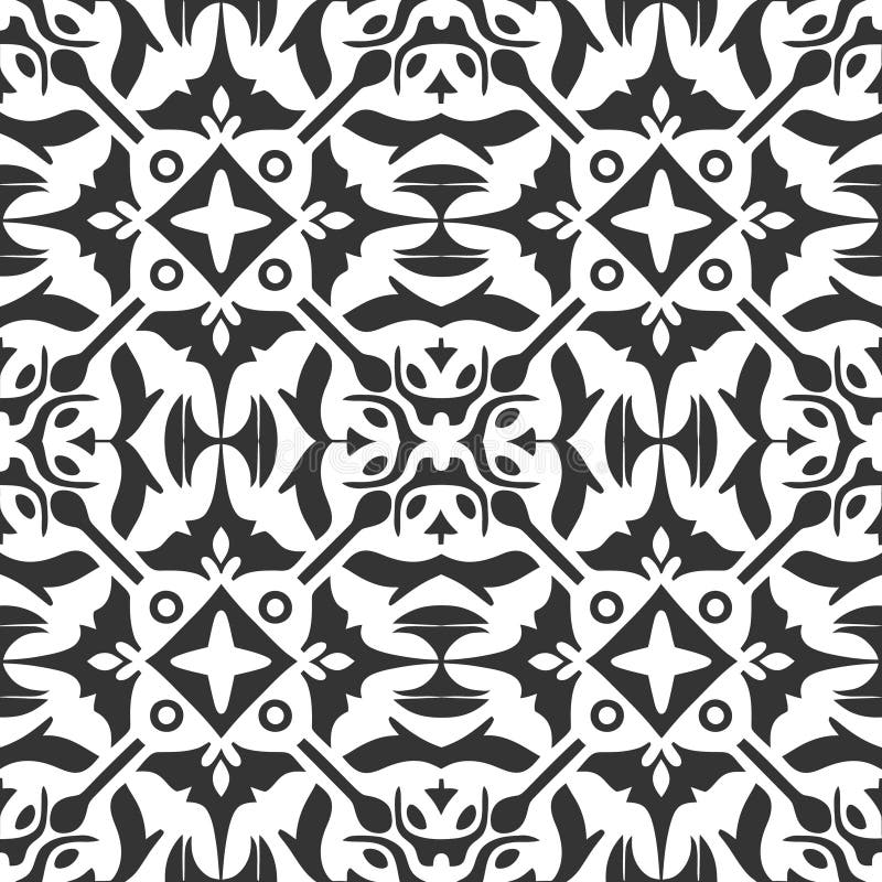 Simple Abstract Batik Pattern Seamless Vector with Texture on White ...