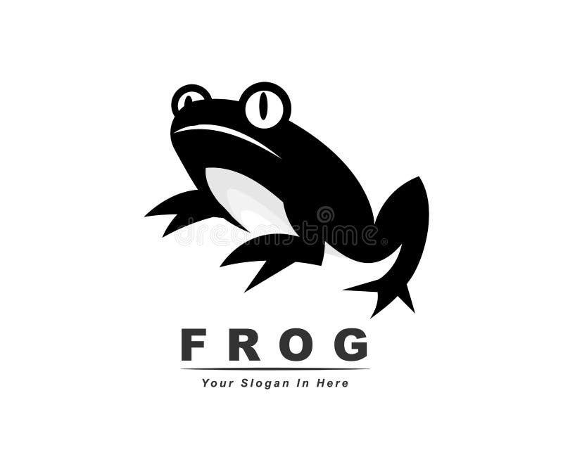 Simple Abstract Black Frog Art Logo Design Inspiration Stock Vector ...