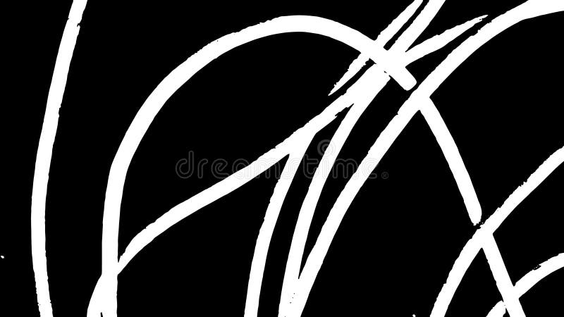 Simple Abstract Black and White Drawing. Expressive Drawing Stock ...