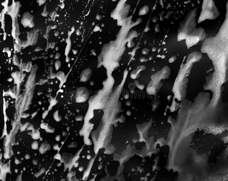 Simple Abstract Black and White Watercolor, Graphite Background. Hand ...