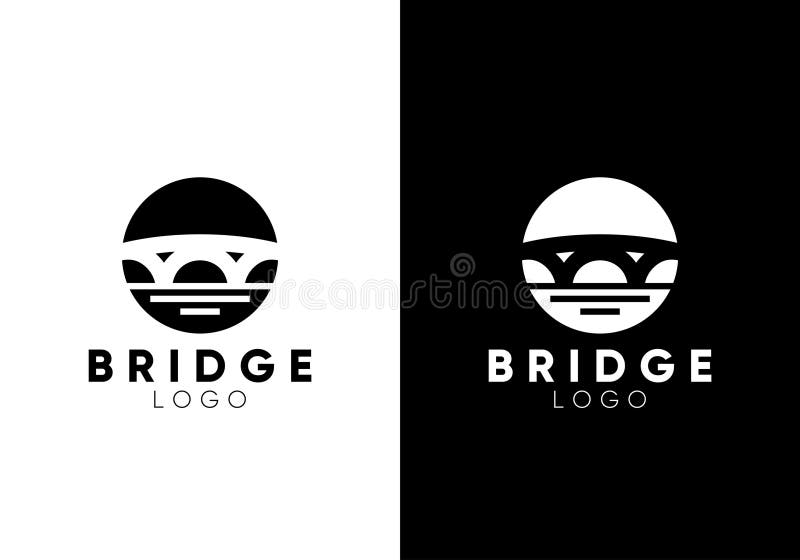 Simple Abstract Bridge Circle Logo Design Vector Stock Vector ...
